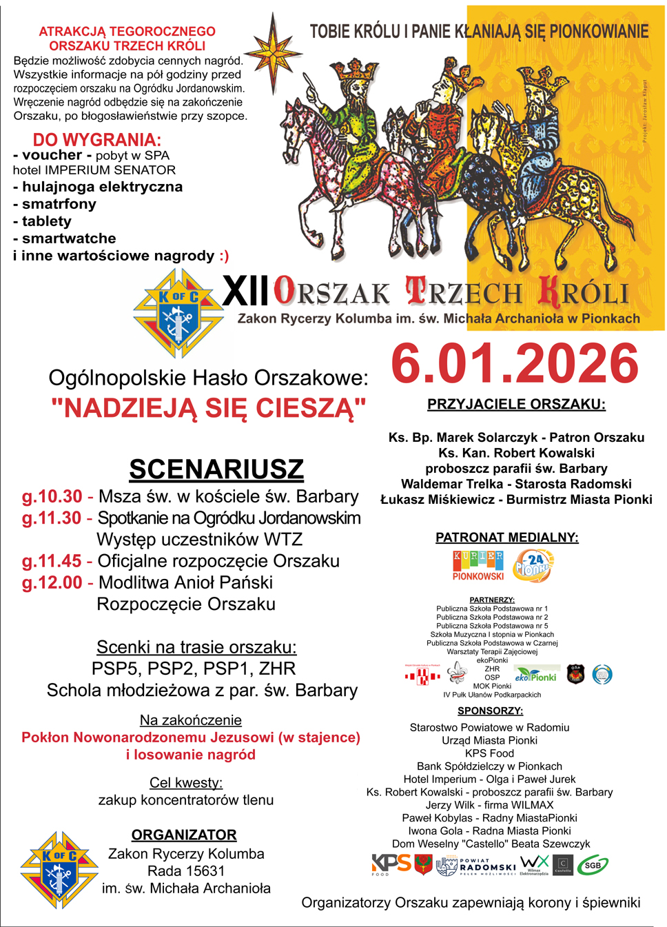 Orszak Trzech Króli – Parafia Rzymskokatolicka pw. Św. Barbary w Pionkach